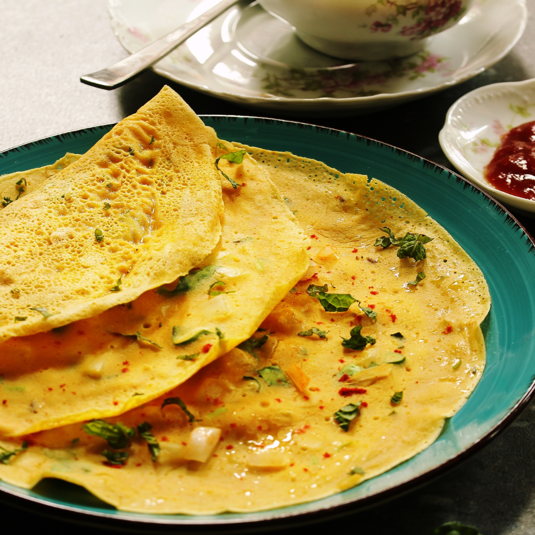 Besan Chilla - Savoury Chickpea Flour Crepes - Covent Garden Market